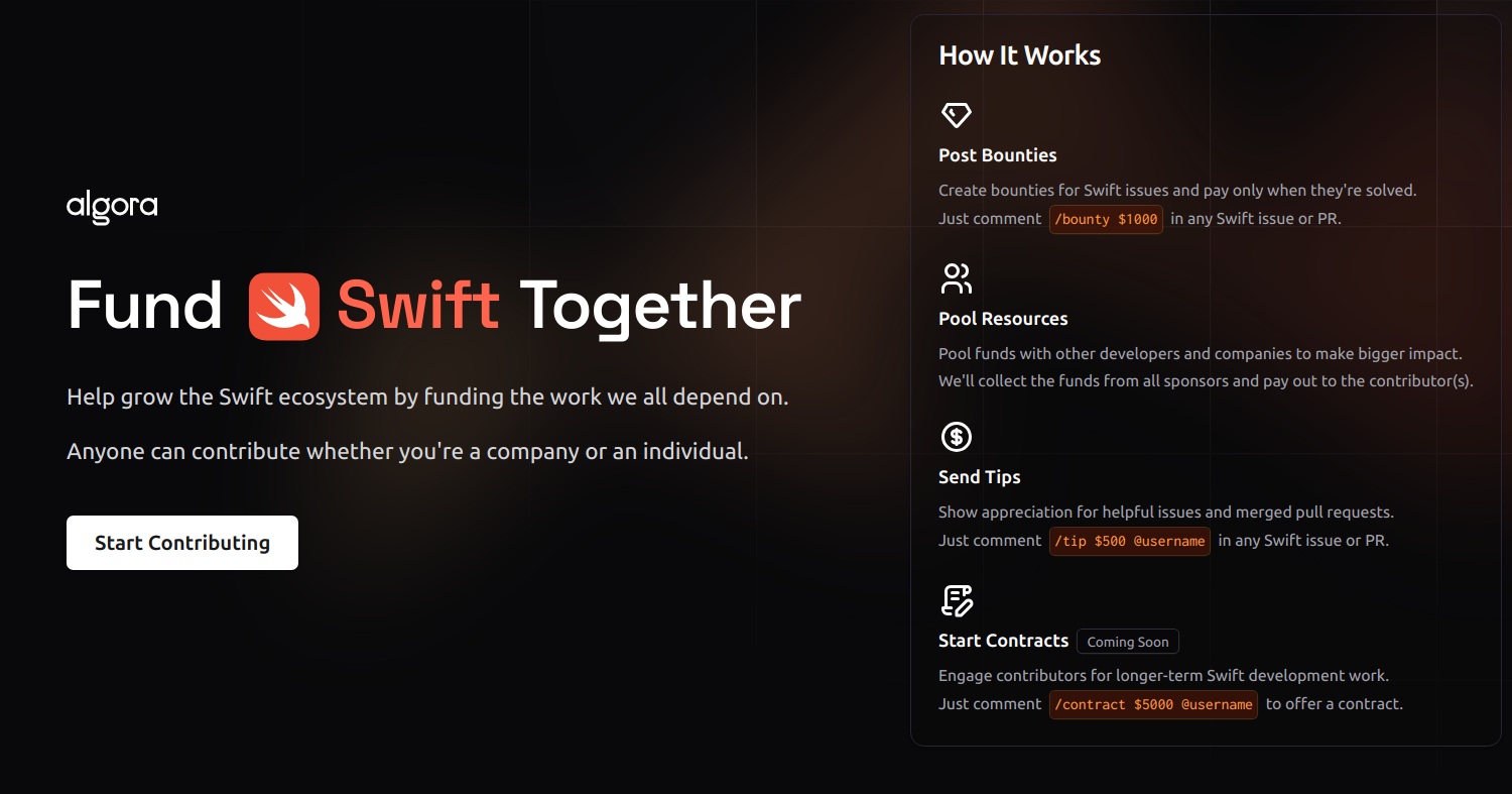 Fund Swift Together | Algora